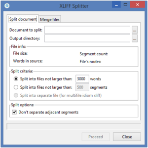Advanced features of TWS XLIFF Editor