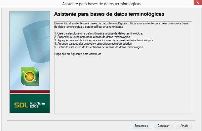 Creating databases on MultiTerm from an Excel glossary