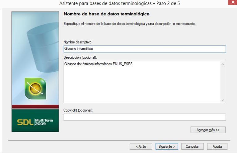 Creating databases on MultiTerm from an Excel glossary