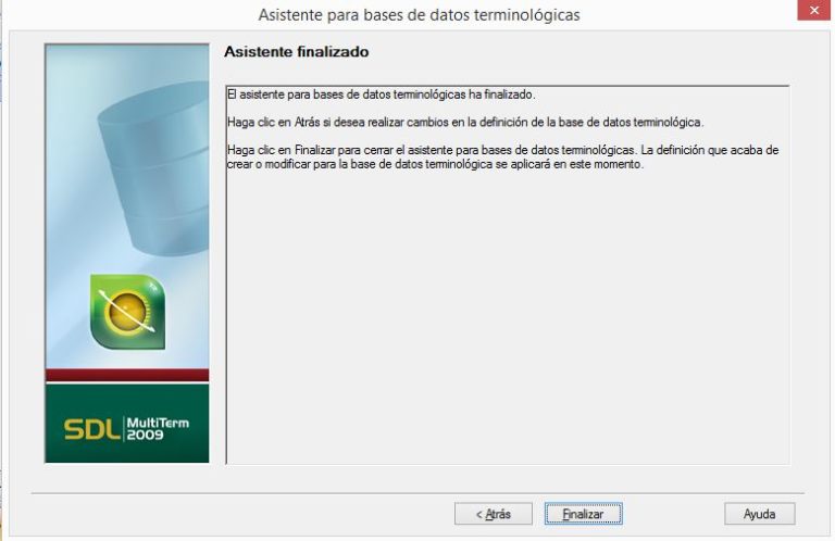 Creating databases on MultiTerm from an Excel glossary