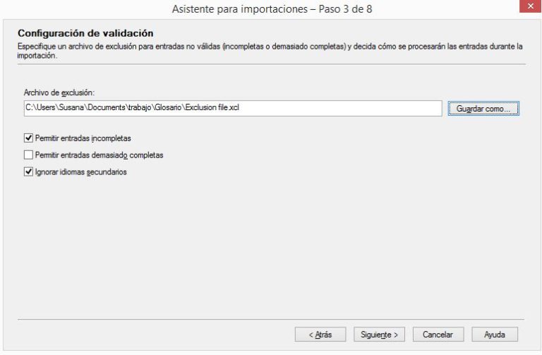 Creating databases on MultiTerm from an Excel glossary